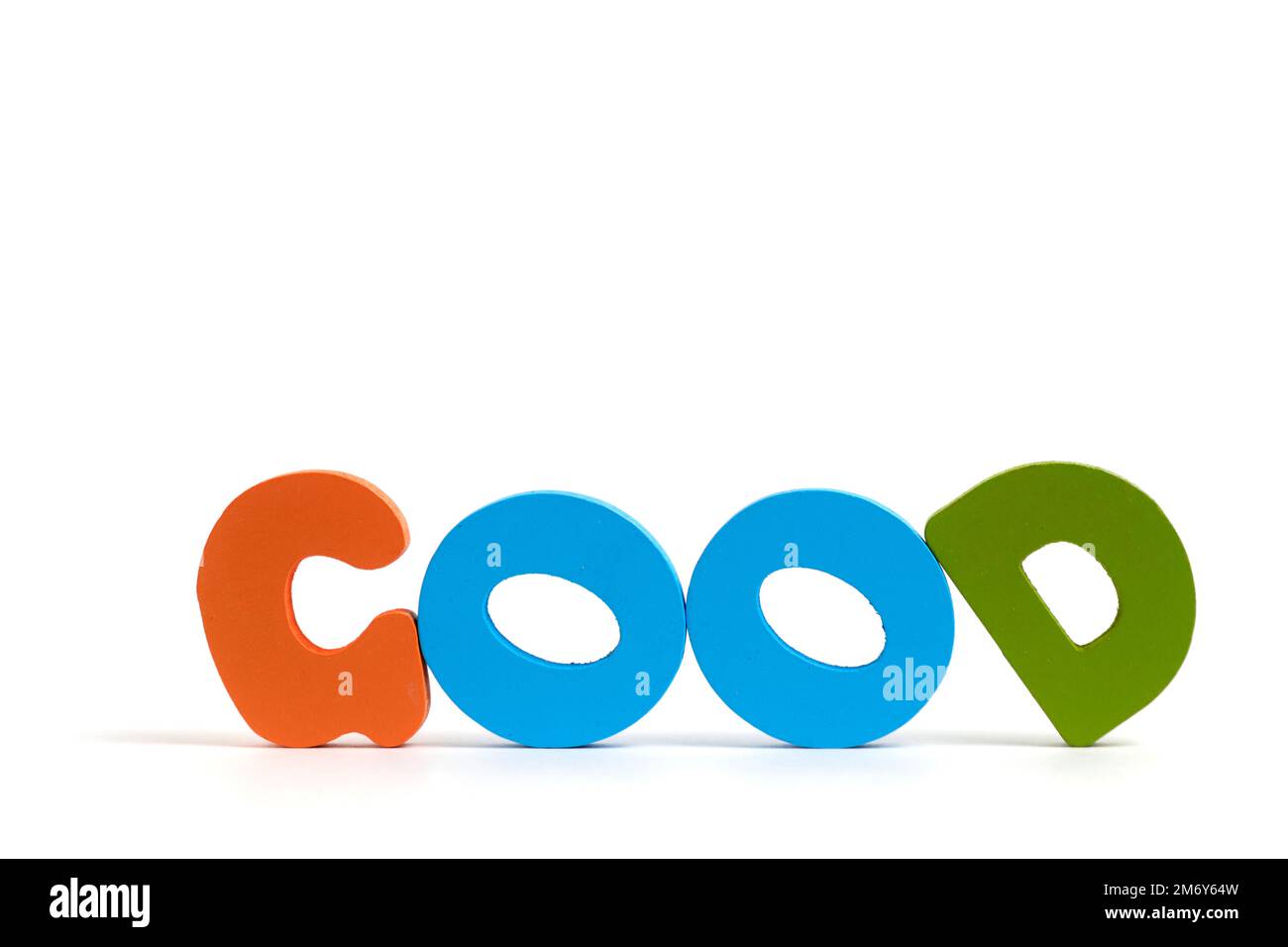 Word good composed multi colored letters white background Stock Photo ...