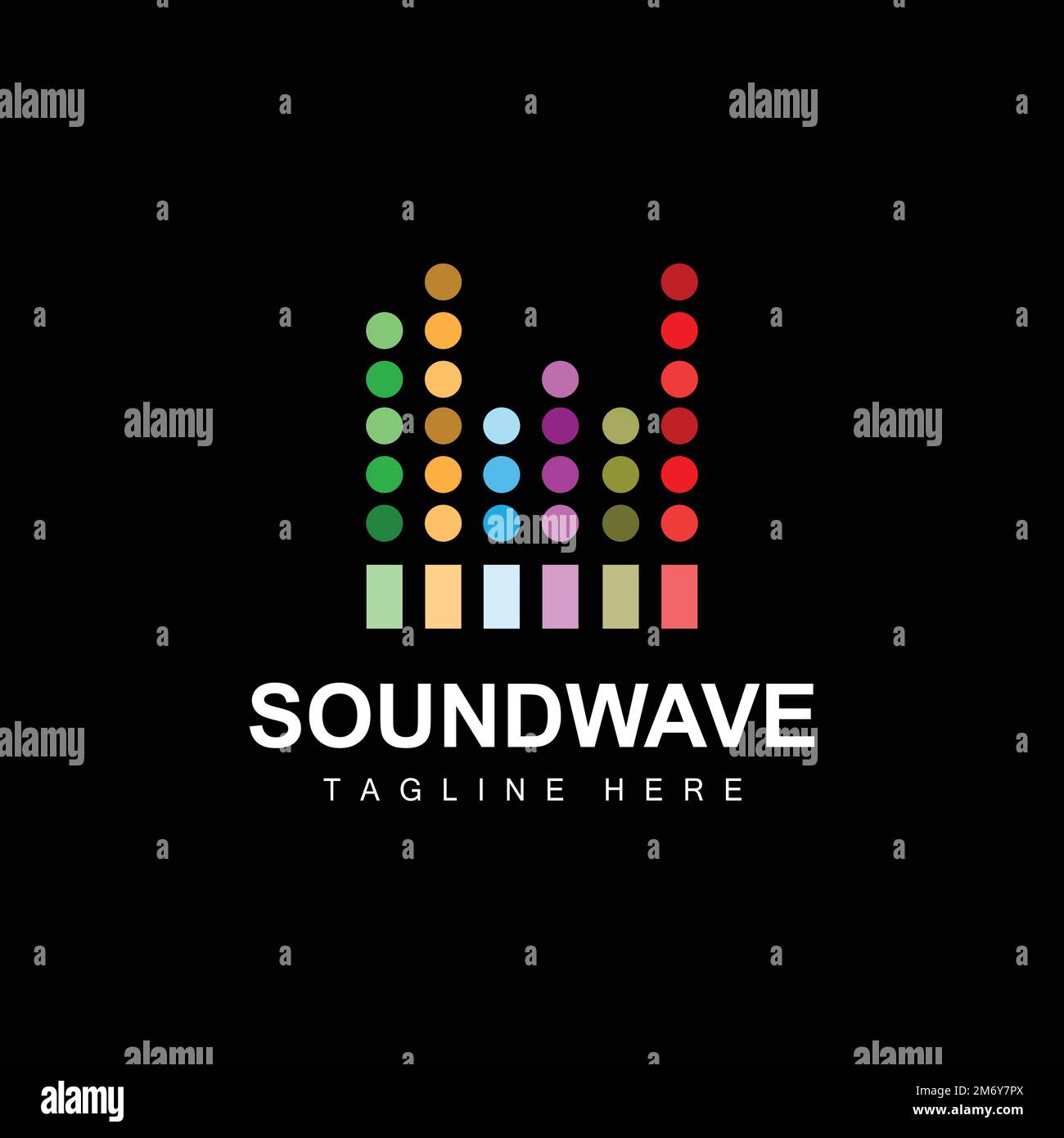 Sound Wave Logo, And Sound Tone Vector Icon Template Music Brand ...