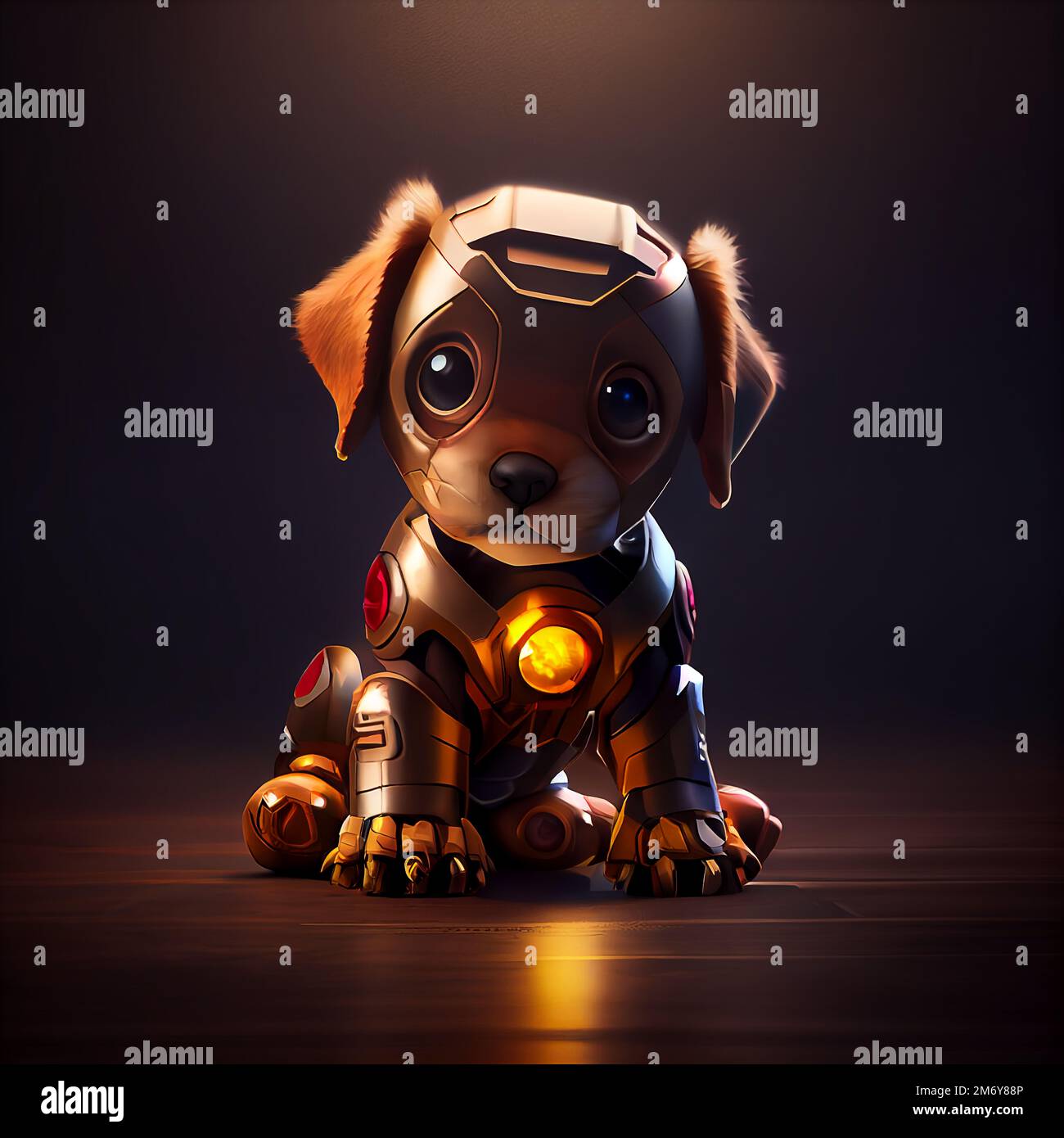 Man and robot dog hi-res stock photography and images - Alamy
