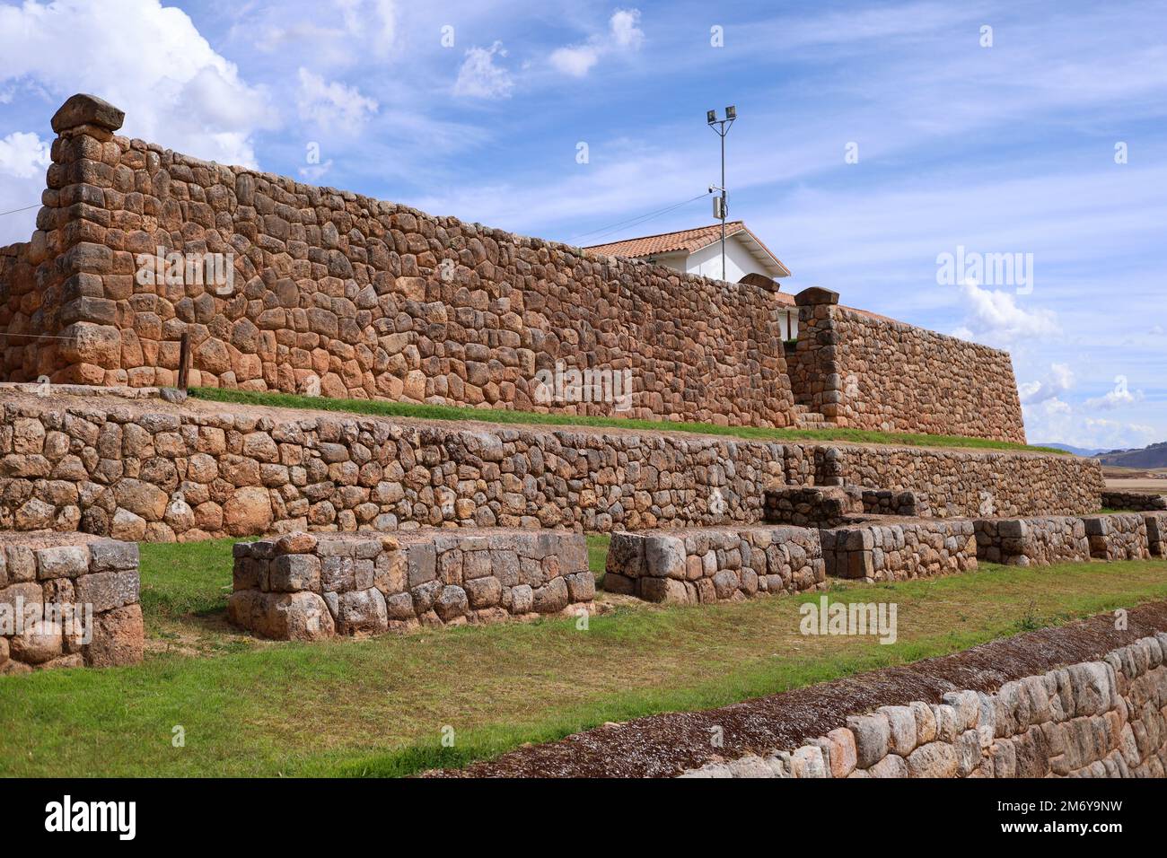View of the ruins of the Inca temple of Chinchero in Cusco. Peru Stock ...
