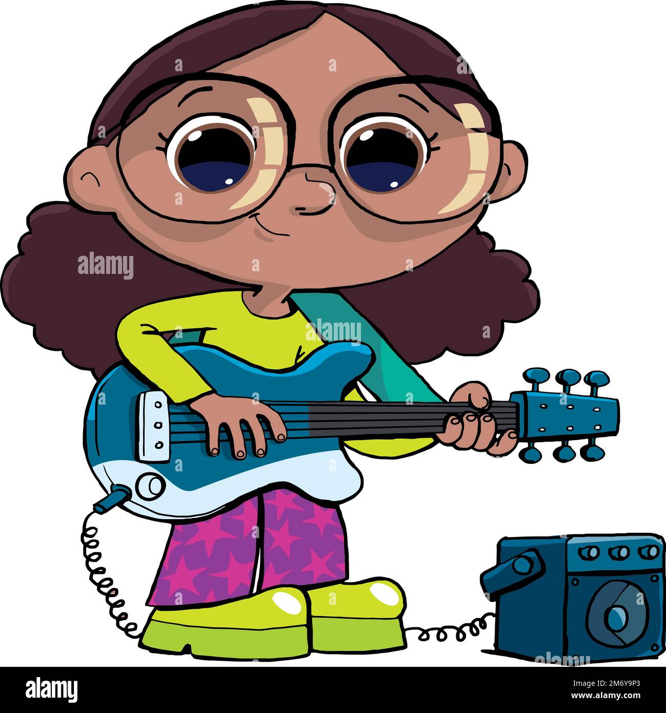 Cartoon electric guitar hi-res stock photography and images - Alamy