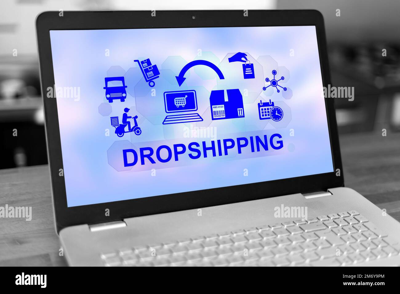 Laptop screen with dropshipping concept Stock Photo - Alamy