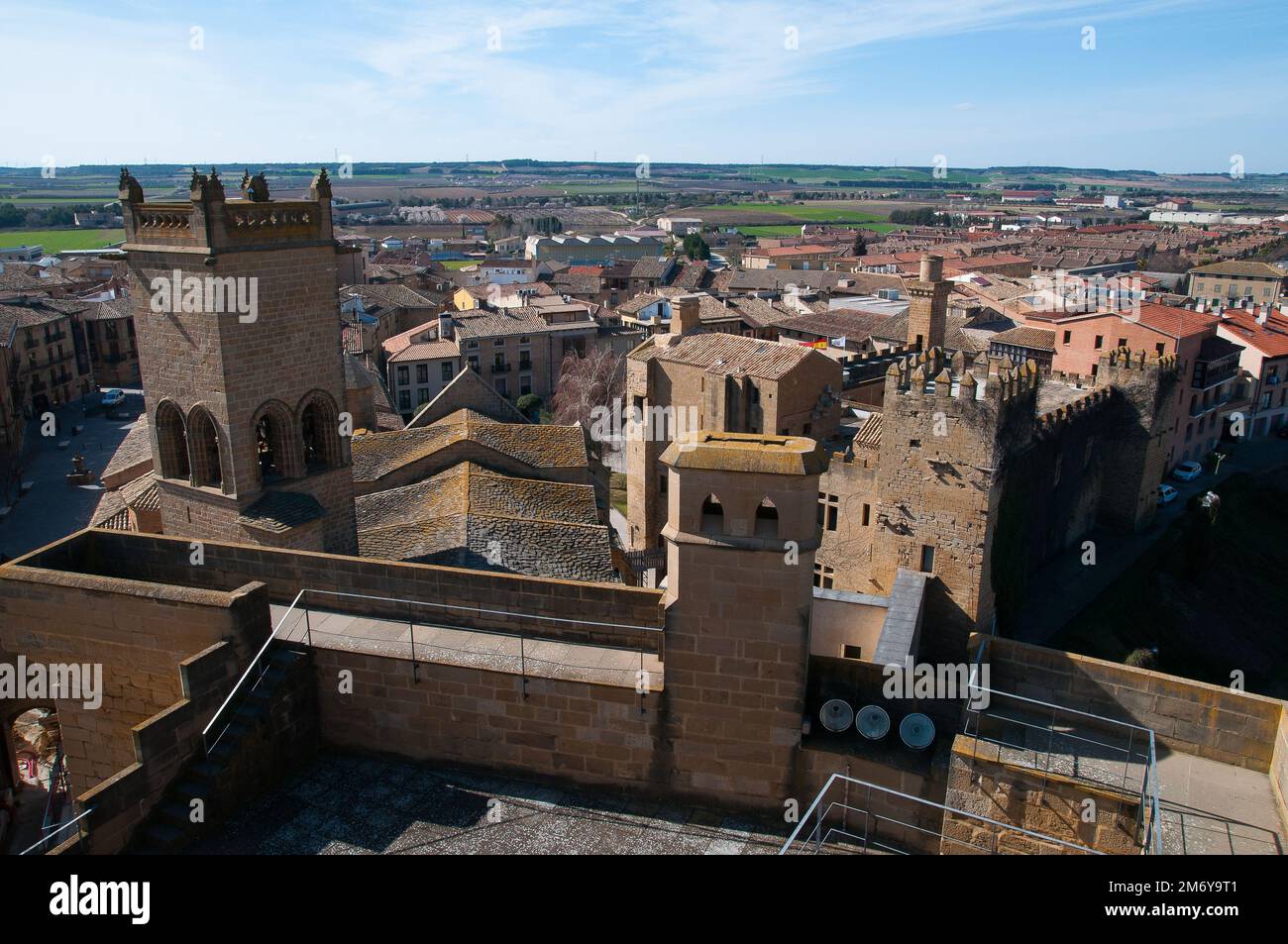 Castle of Olite is a construction in Olite spain Stock Photo - Alamy
