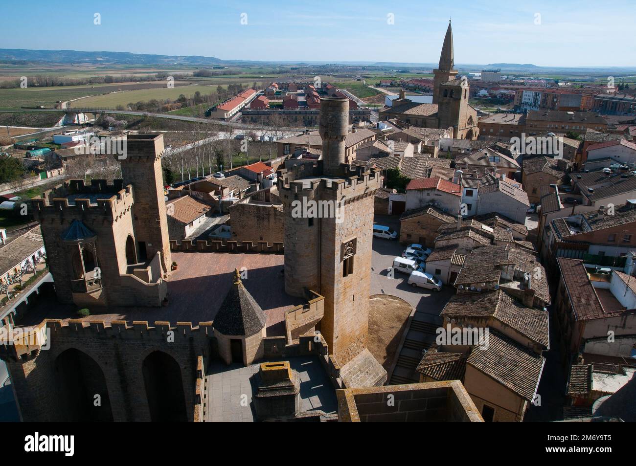 Castle of Olite is a construction in Olite spain Stock Photo - Alamy