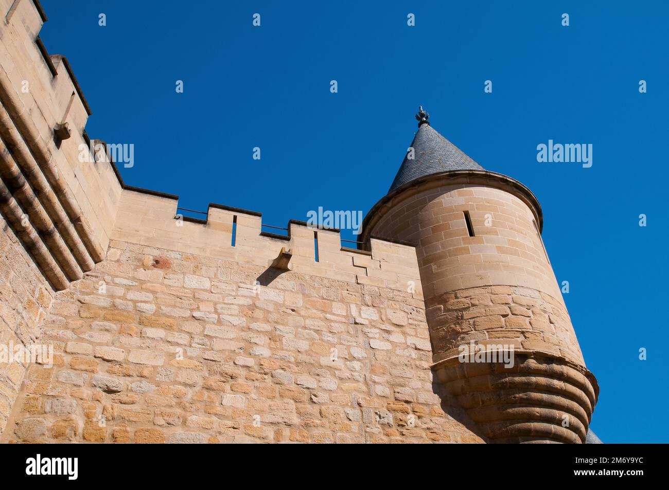Castle of Olite is a construction in Olite spain Stock Photo - Alamy