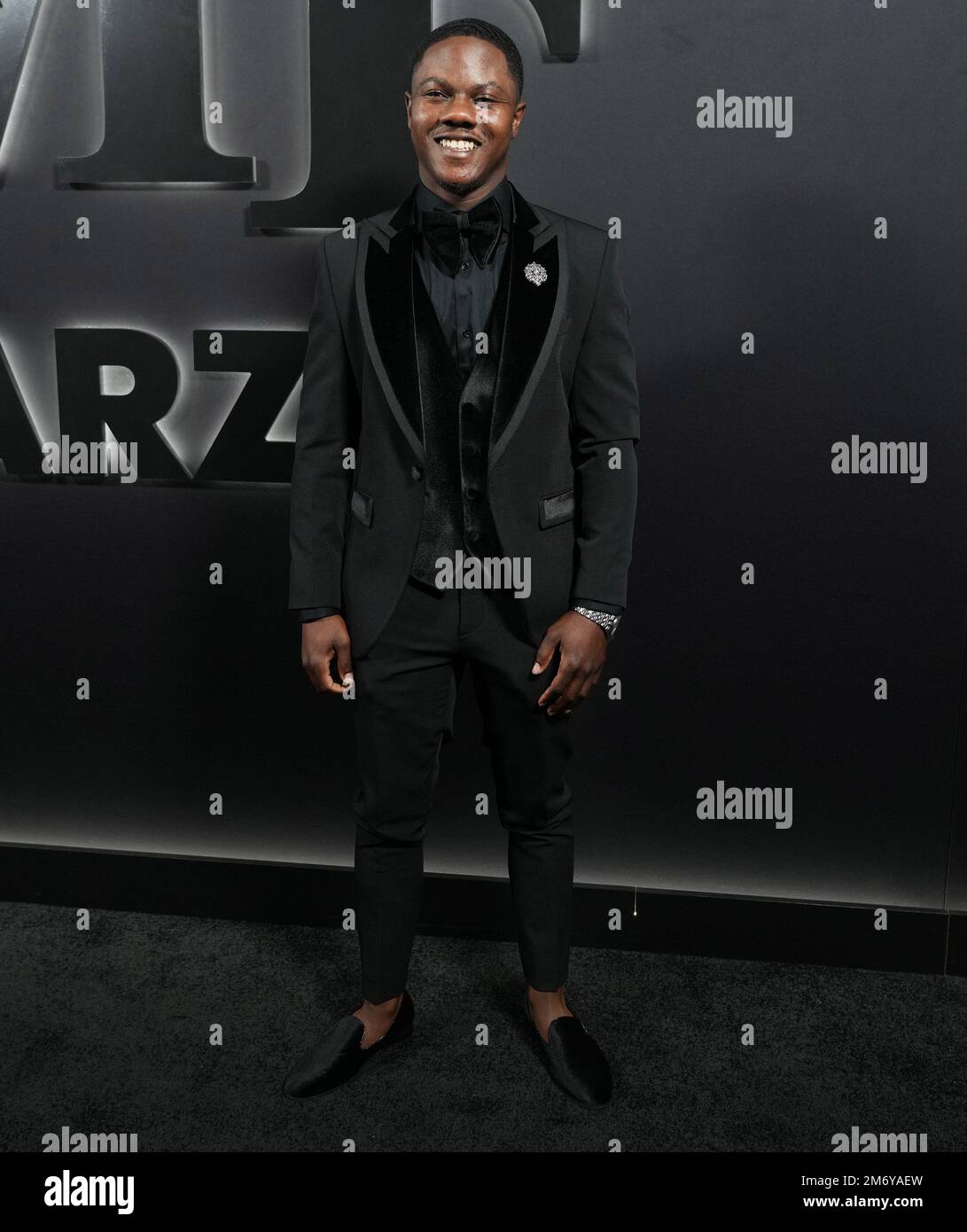 Hollywood, CA January 5, 2023. Yusef Thomas arrives at the Starz "BMF ...