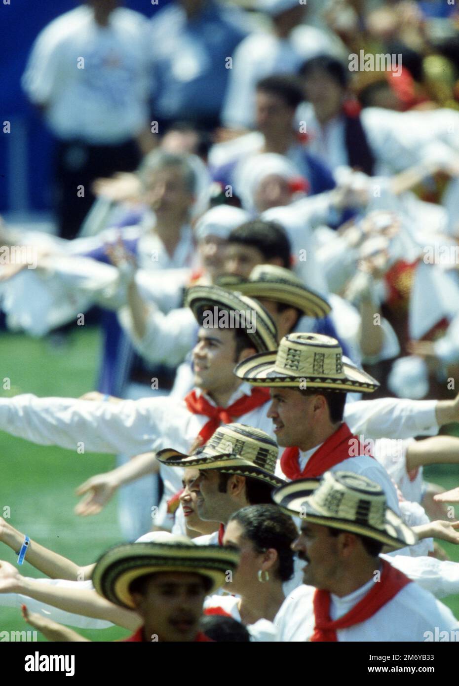 Soccer world cup usa 1994 opening ceremony soldier field hi-res stock ...