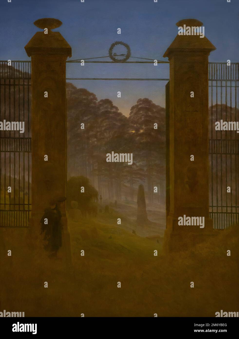The Cemetery, Caspar David Friedrich, circa 1825, Galerie Neue Meister ...