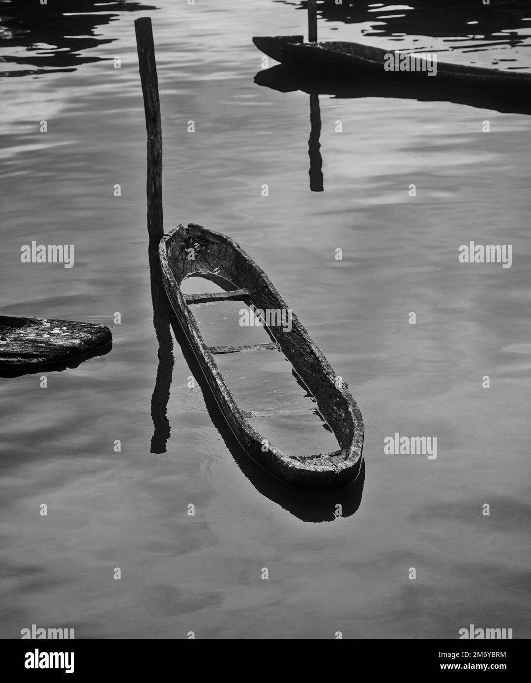 Reflected boat Black and White Stock Photos & Images - Alamy
