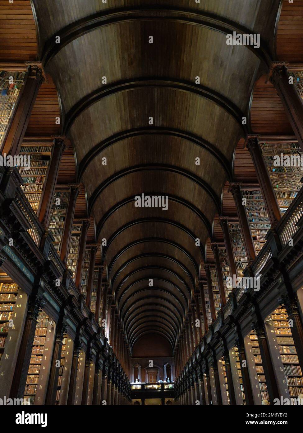 A low-angle vertical shot of the medieval ceiling interior Stock Photo ...
