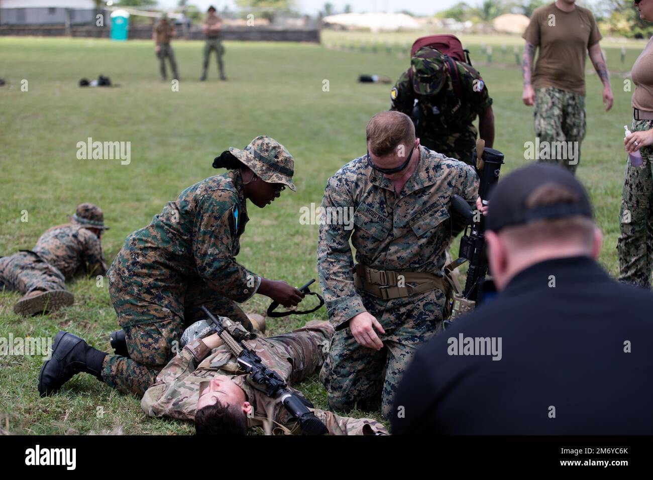 Service members from partner nations train to react to casualties under ...