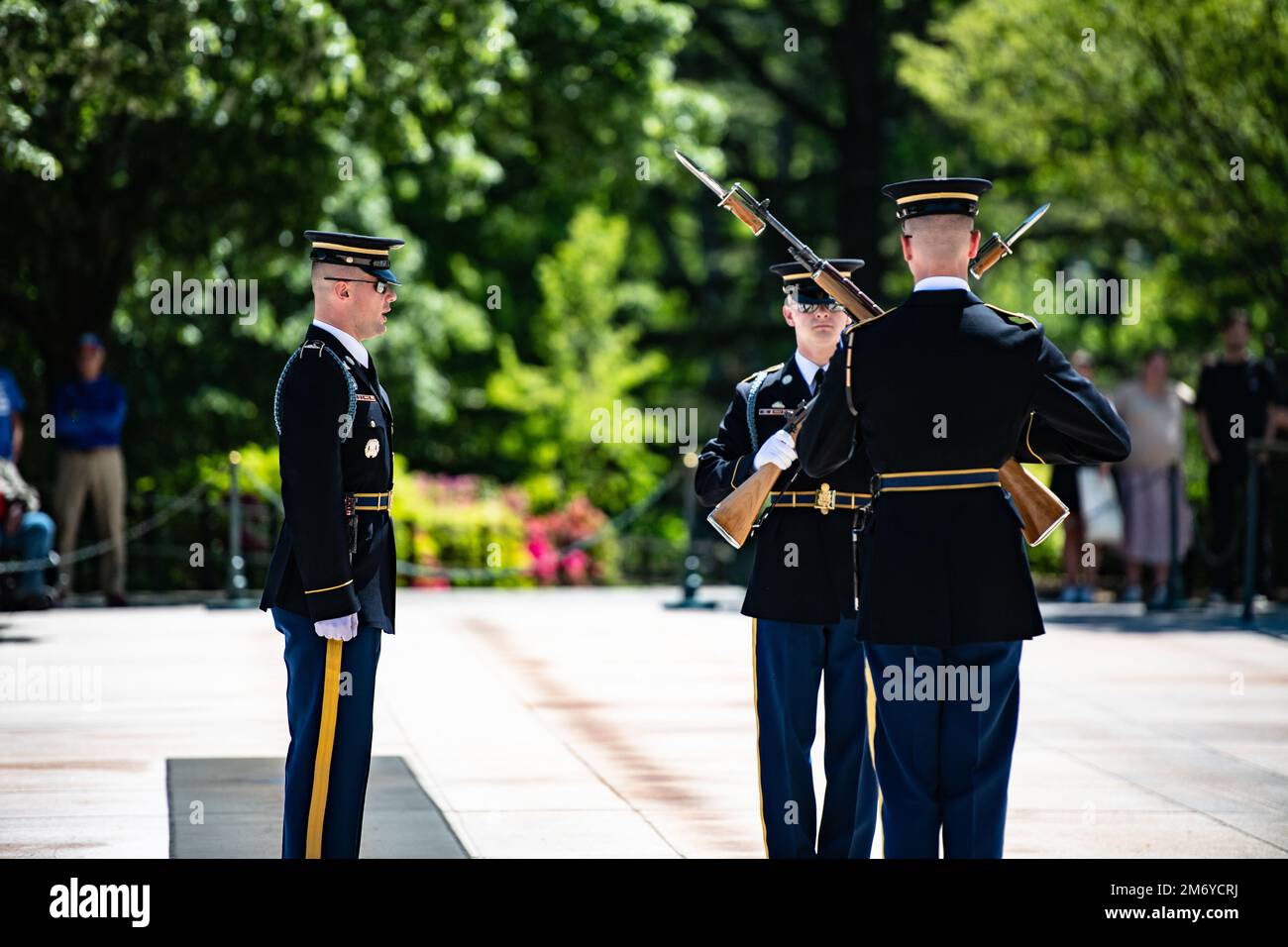 Tomb guards from the 3d U.S. Infantry Regiment (The Old Guard) perform ...