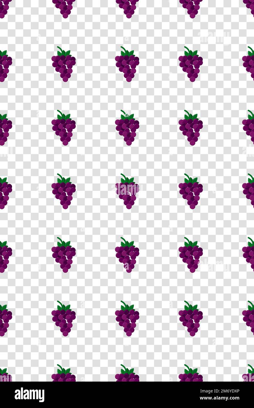 Purple grape pattern. Fresh fruit background. Seamless background. Vector illustration Stock ...