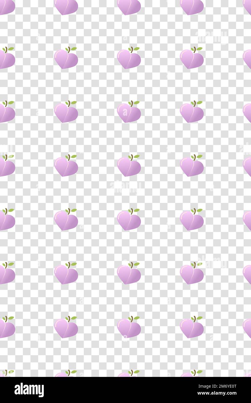 Pink peach pattern. Fresh fruit background. Seamless background. Vector ...