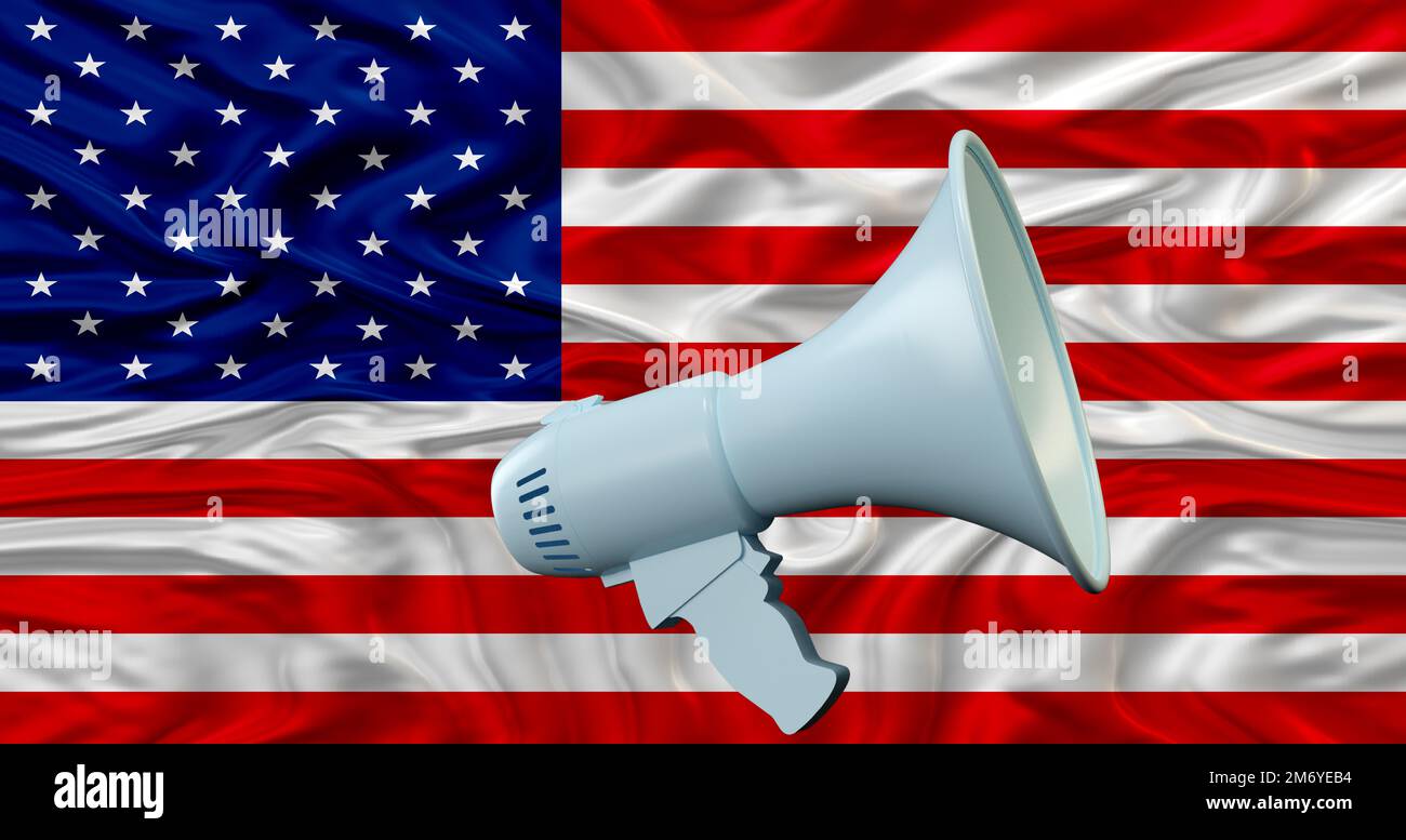 Crowd police megaphone hi-res stock photography and images - Alamy