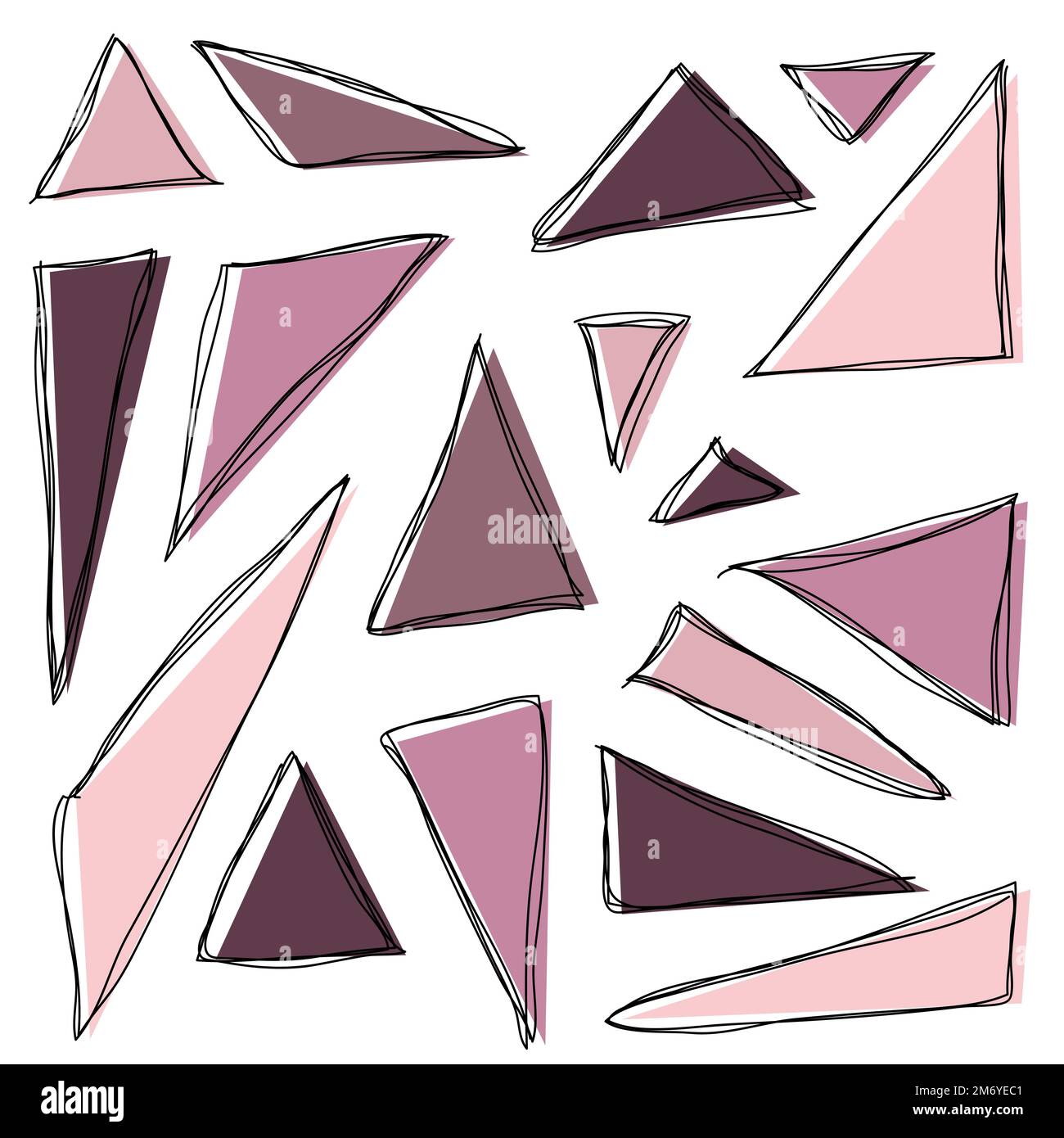Triangles hand drawn shapes Cut Out Stock Images & Pictures - Alamy