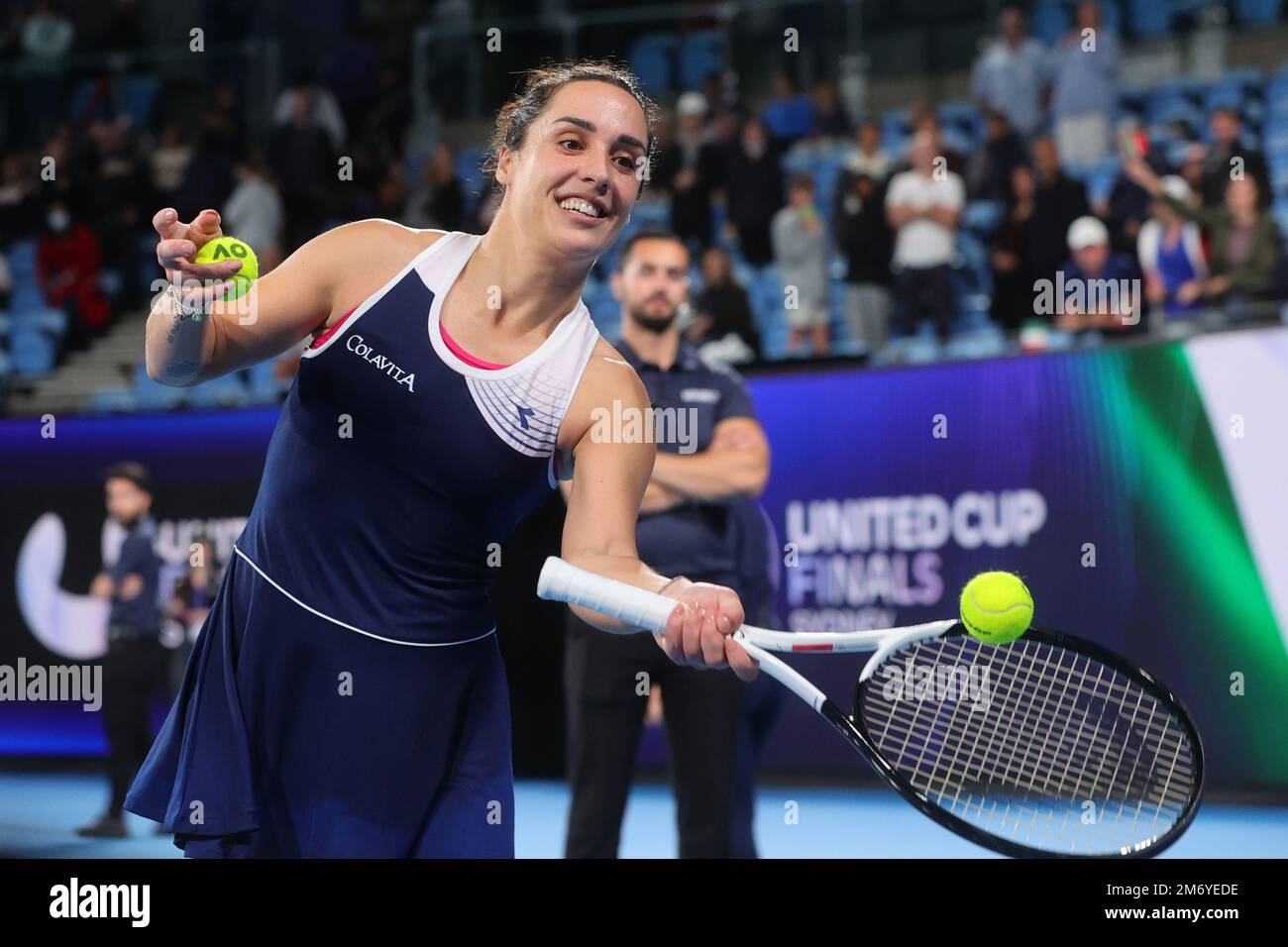Sydney, Australia. 06th Jan, 2023. Martina Trevisan of Italy hits ...