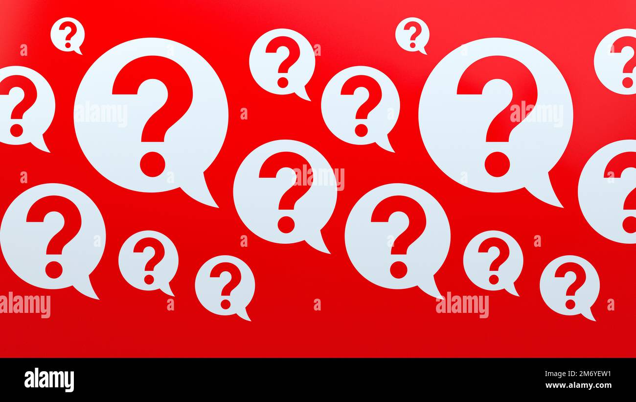 Speech bubble and question mark Stock Photo - Alamy