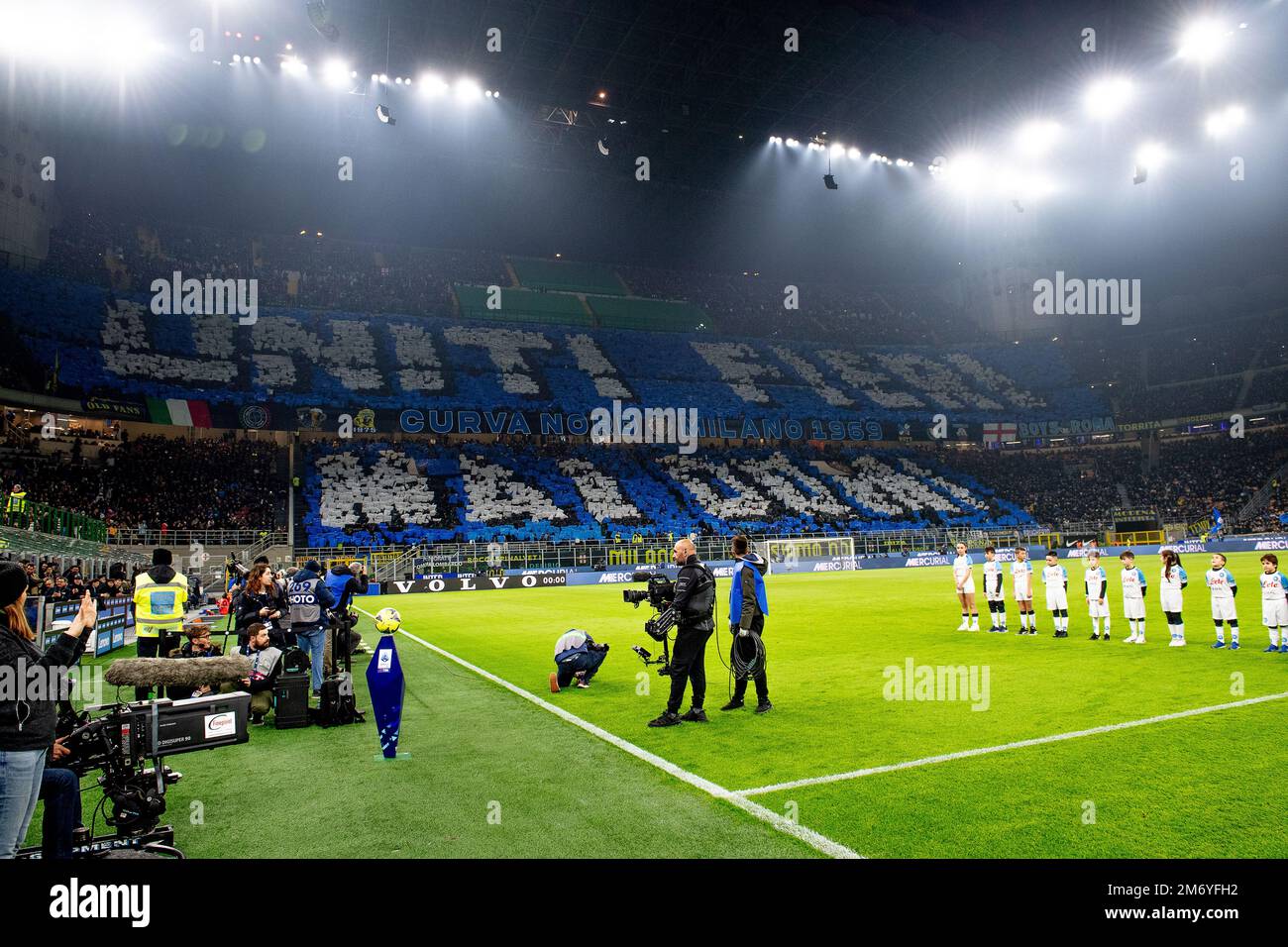 Milano, Italy. 04th, January 2023. The football fans of Inter made a ...