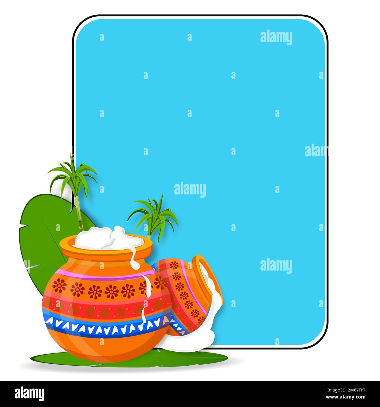 South Indian Happy Pongal Harvest Festival Banner Designs. Illustration ...