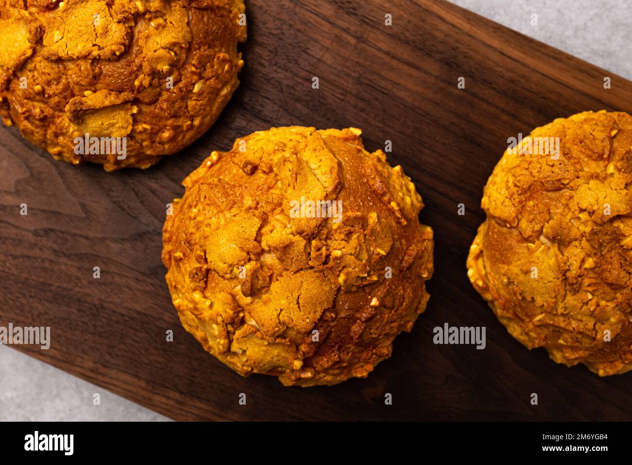 Soboro Bread with Peanut Butter and Peanuts Stock Photo - Alamy