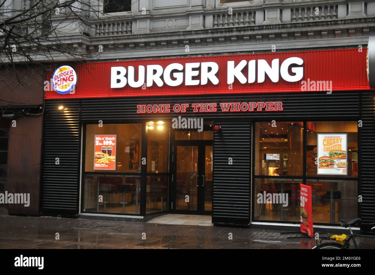 Copenhagen/Denmark/06 January 2023/ Burger king fast food chain ...
