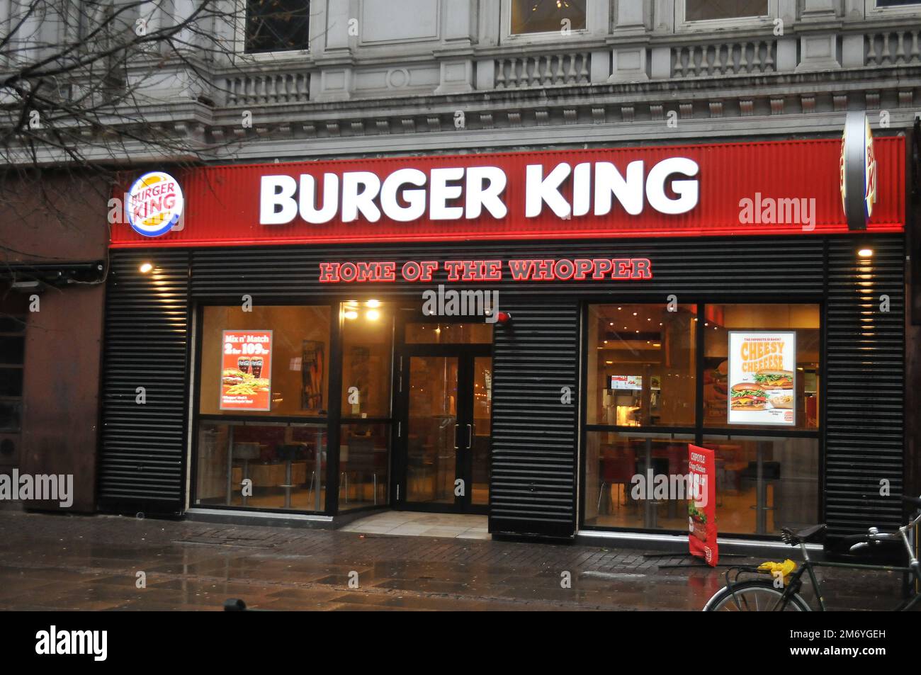 Copenhagen/Denmark/06 January 2023/ Burger king fast food chain ...