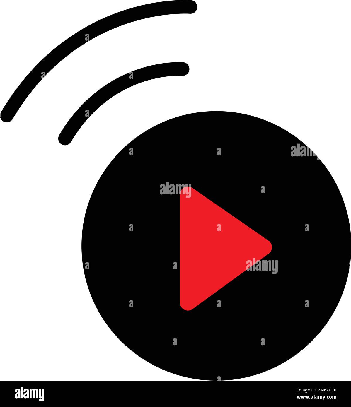 Video streaming symbol vector illustration, play button shape Stock ...