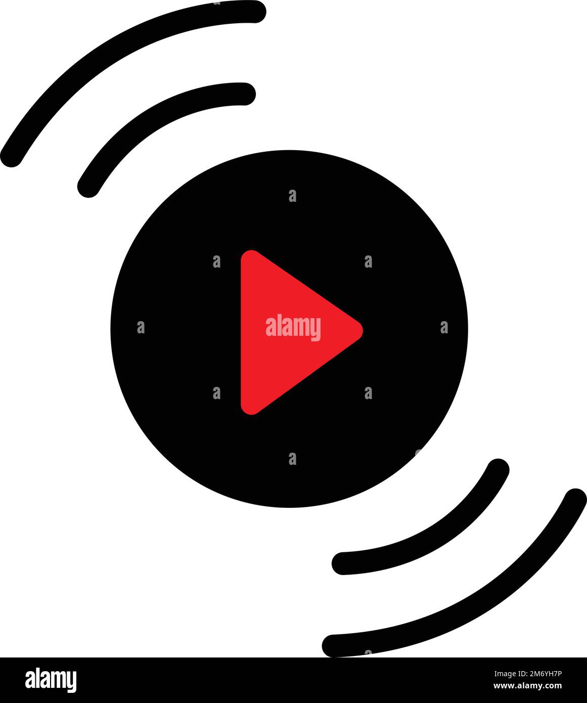 Video streaming symbol vector illustration, play button shape Stock ...