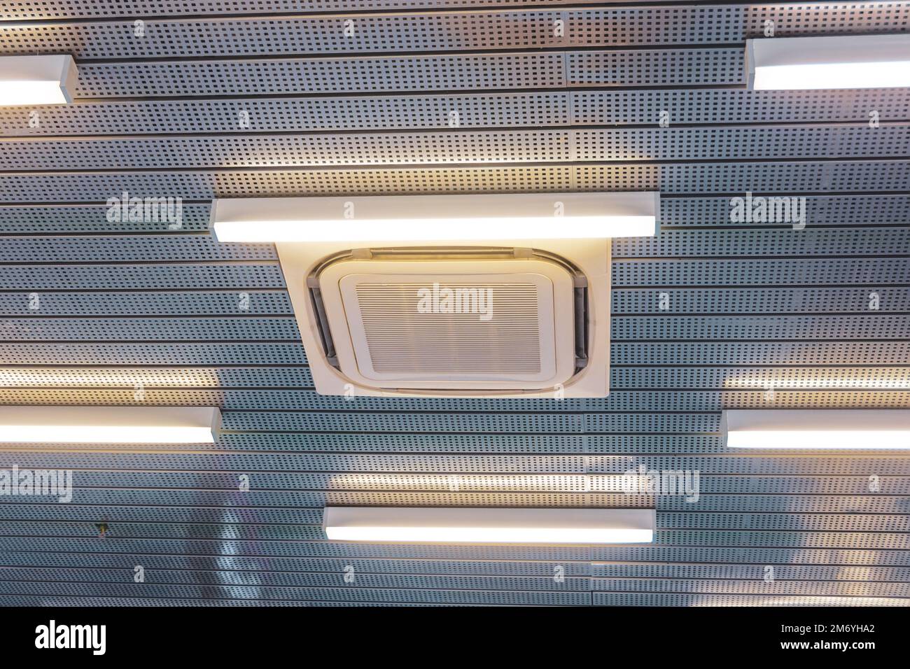 Ceiling-mounted air conditioner for air circulation and ventilation of ...