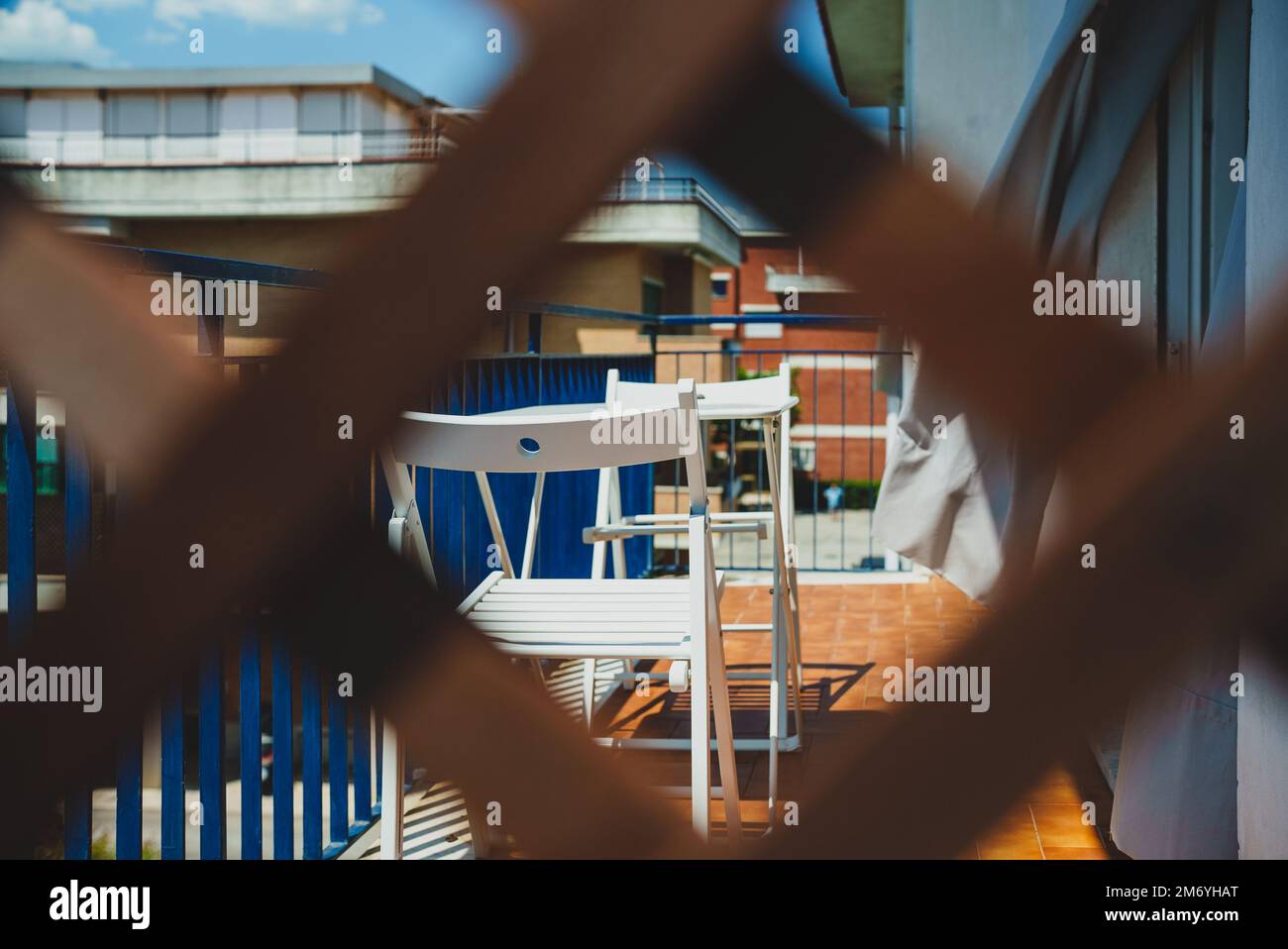 Classic balcony in a house in a mediterranean country Stock Photo - Alamy