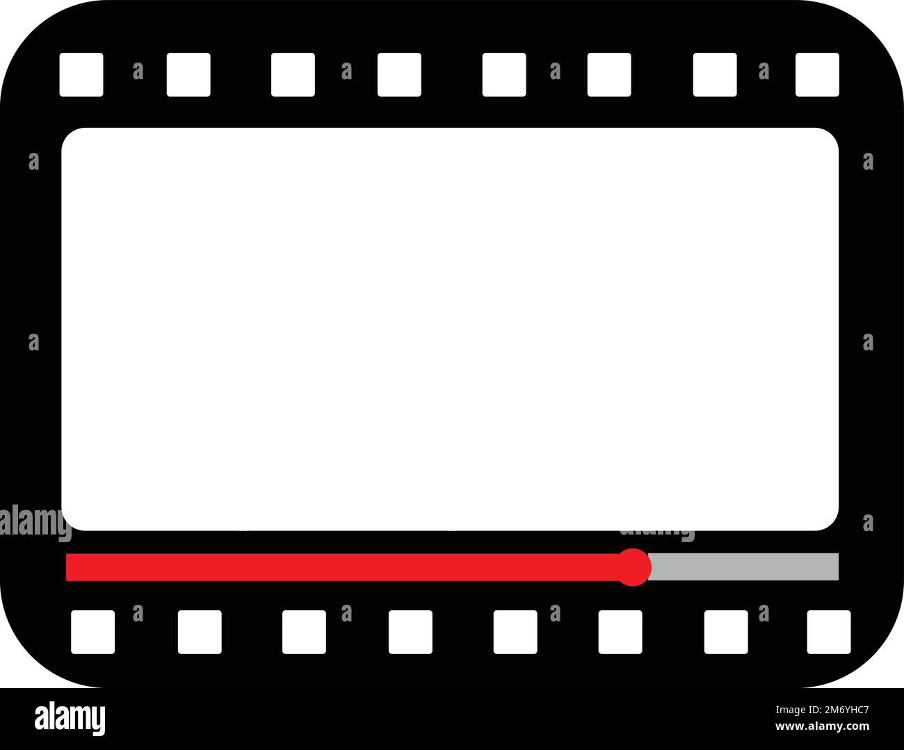 Multimedia video player shape, video streaming pictogram vector ...