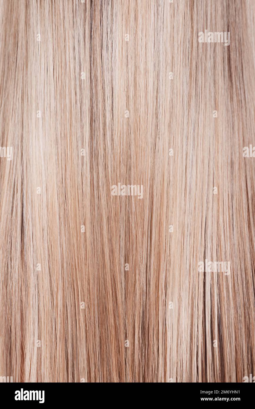 Hair care, blonde and woman with straight hair from the hair salon ...