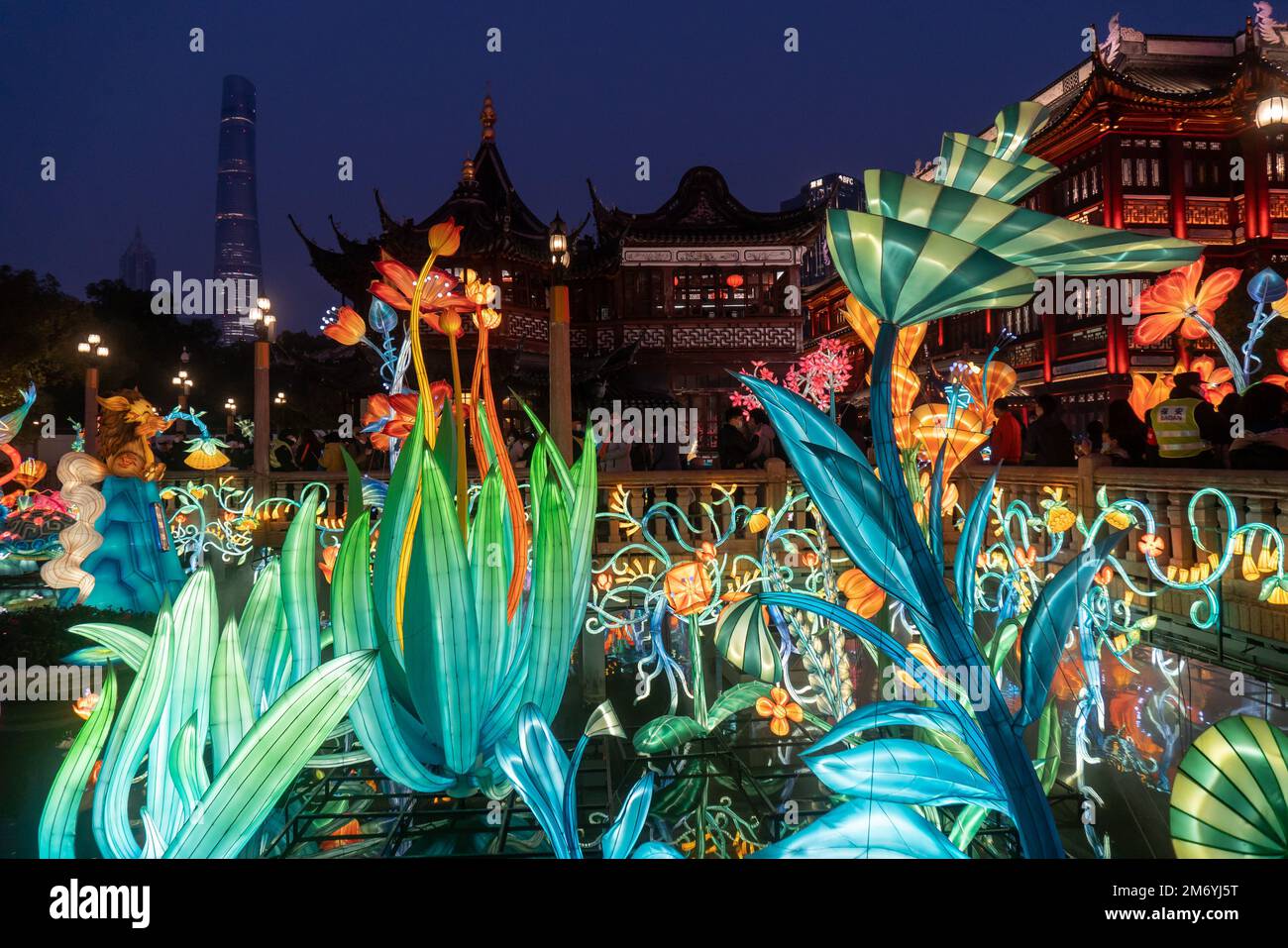 SHANGHAI, CHINA - JANUARY 6, 2023 - A view of the 2023 Year of the Rabbit Lantern Festival at ...
