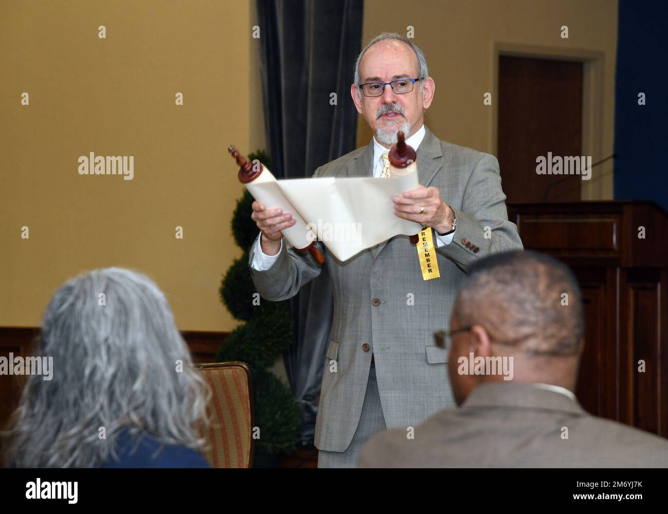 Rabbi Steven Silberman, Ahavas Chesed Congregation rabbi, displays a ...