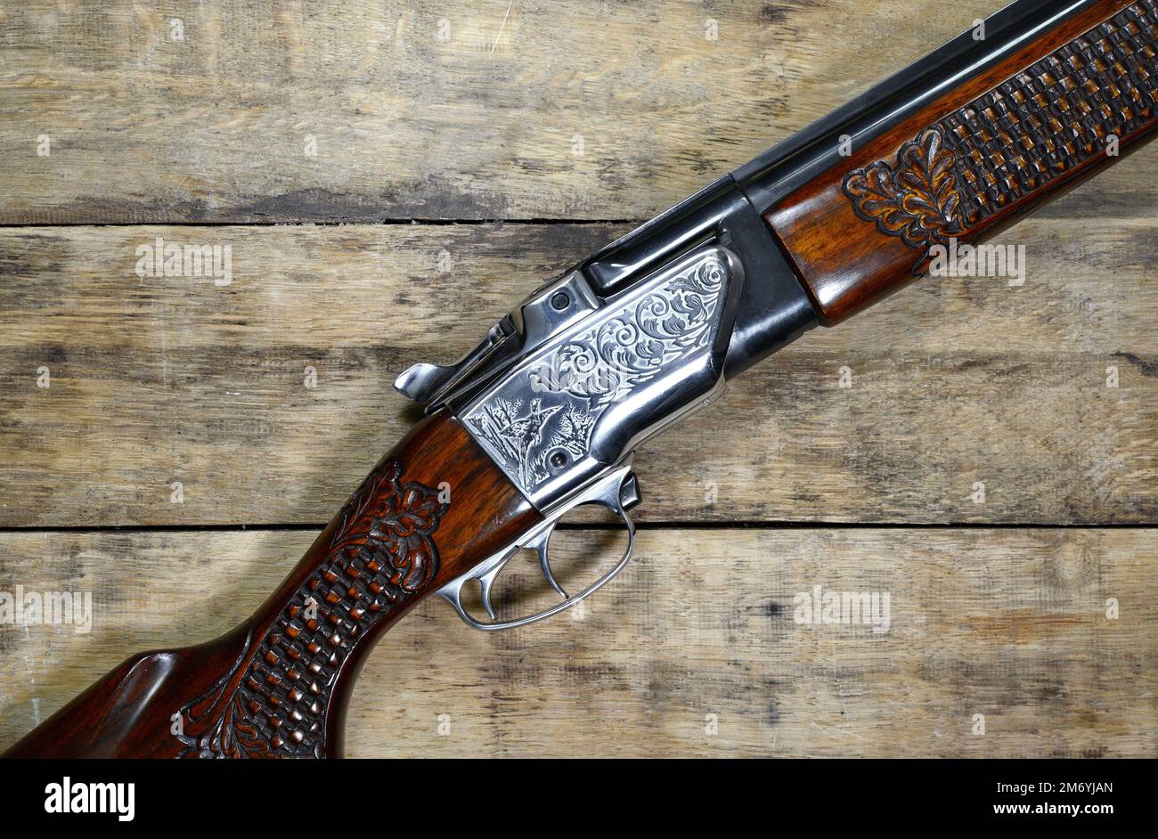 combined hunting rifle. Rifle and shuttgun in one Stock Photo - Alamy