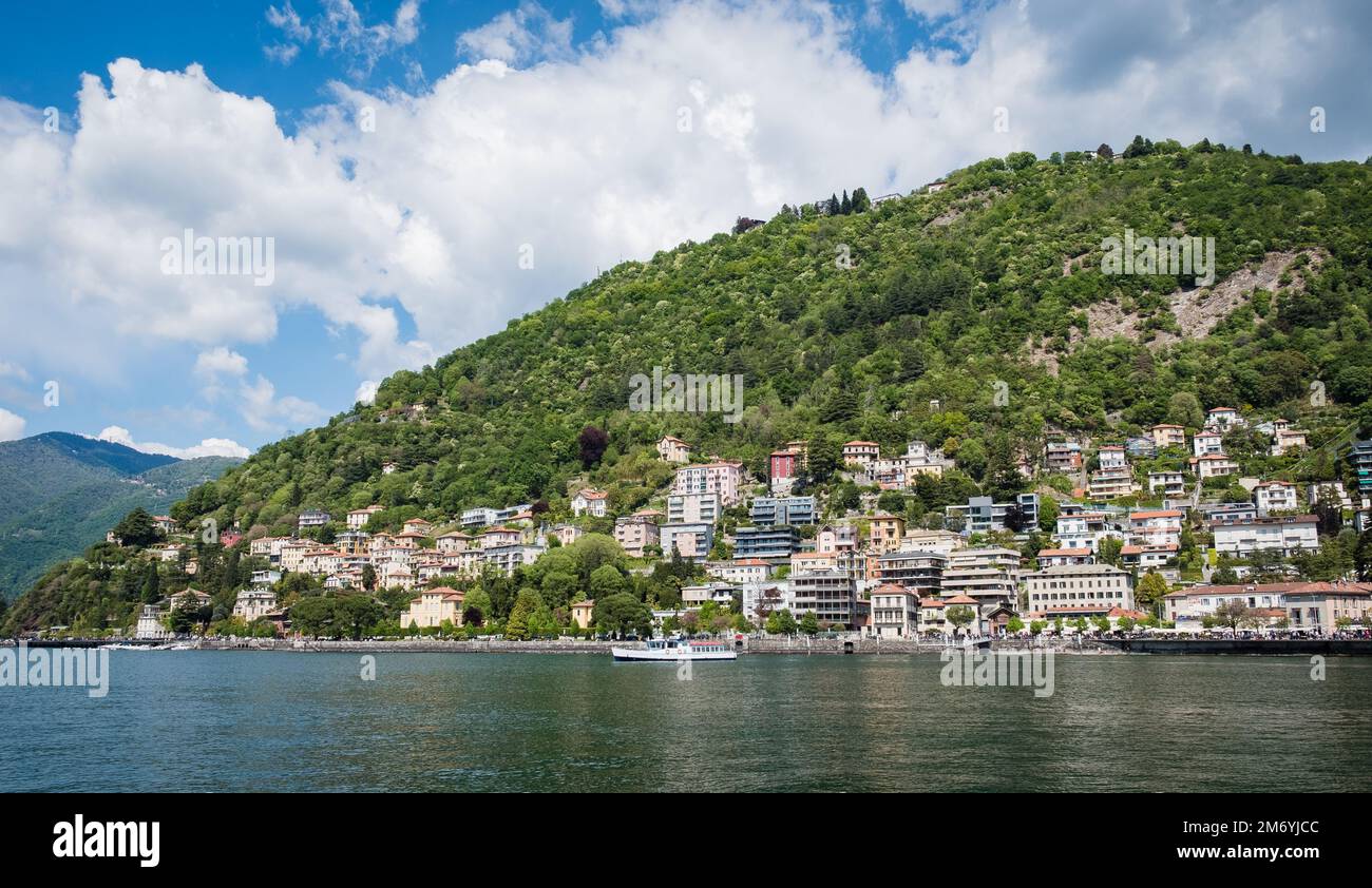 Como, Italy - May 1, 2022: Scenery and landscape around lake Como in ...