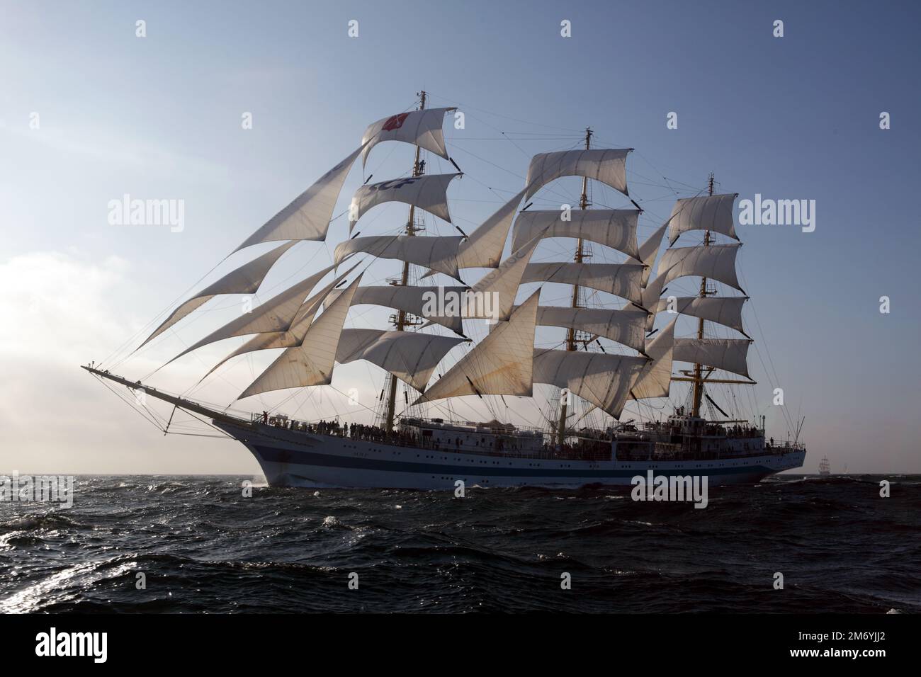 Russian tall ship Mir, Lisbon race start, 2012 Stock Photo - Alamy