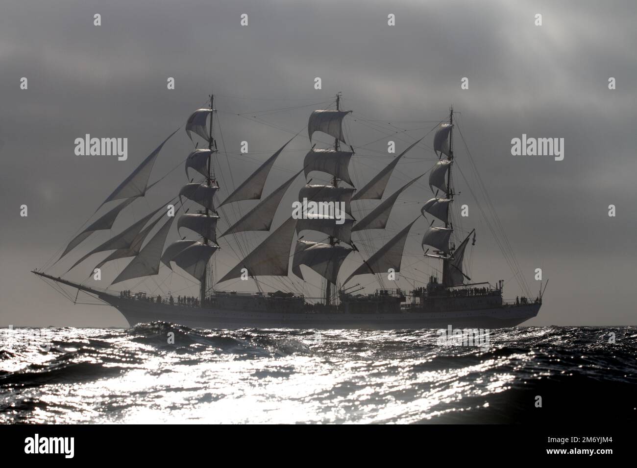 Russian tall ship Mir, Lisbon race start, 2012 Stock Photo - Alamy