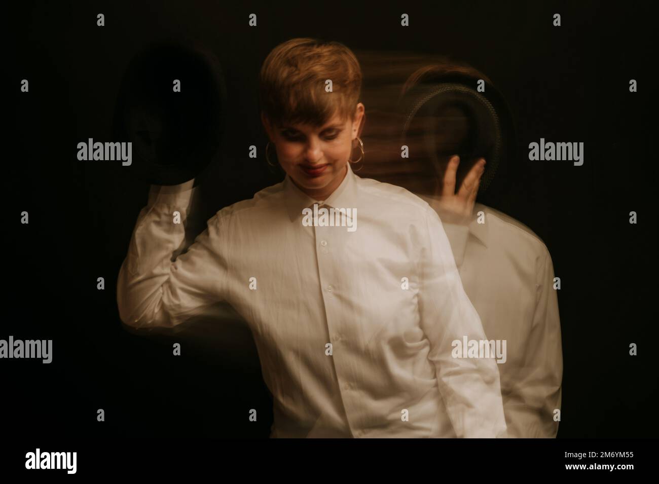 woman is a psychopath with schizophrenia and mental disorders. Abstract ...