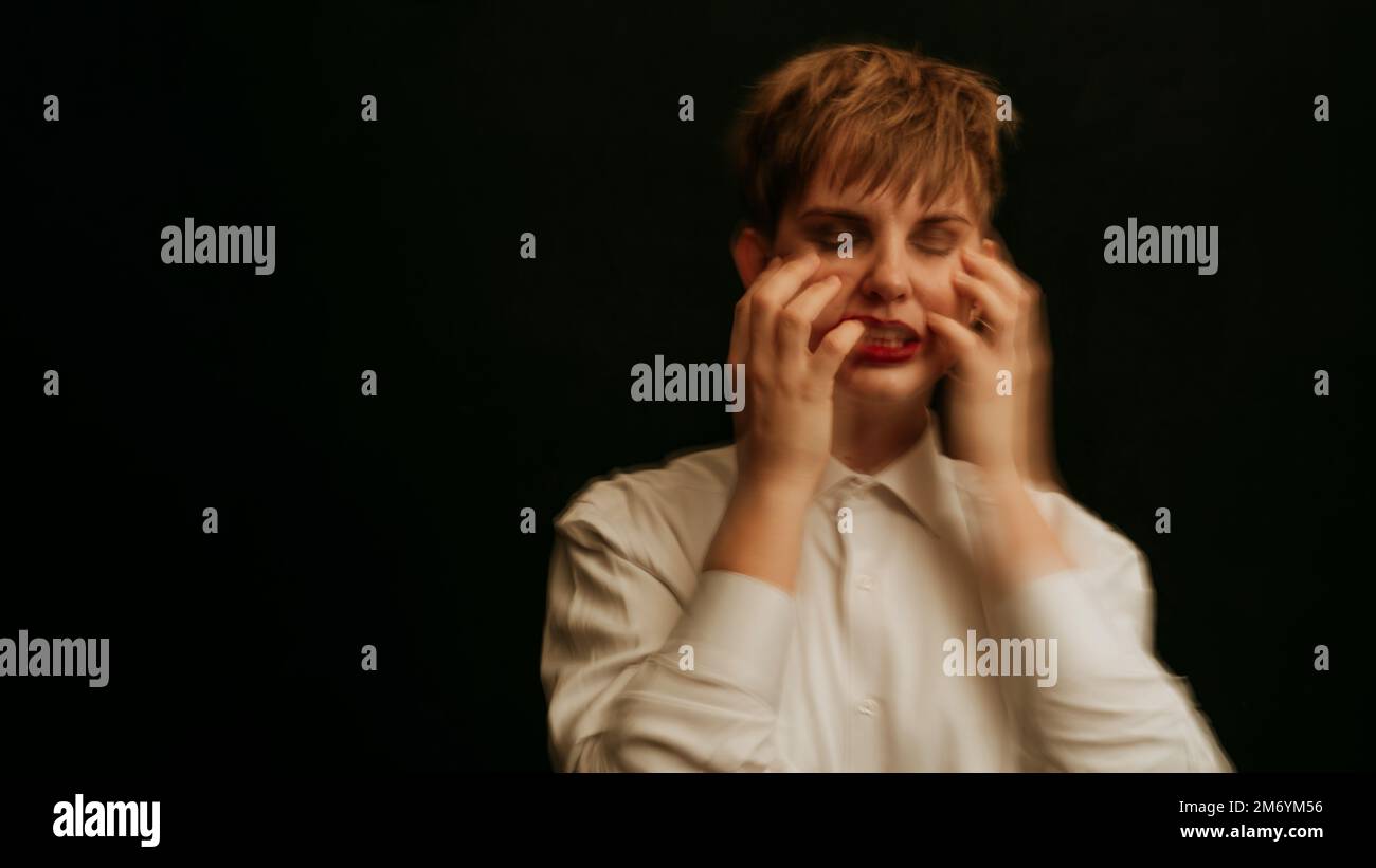 psychopath with schizophrenia and mental disorders. The concept of ...