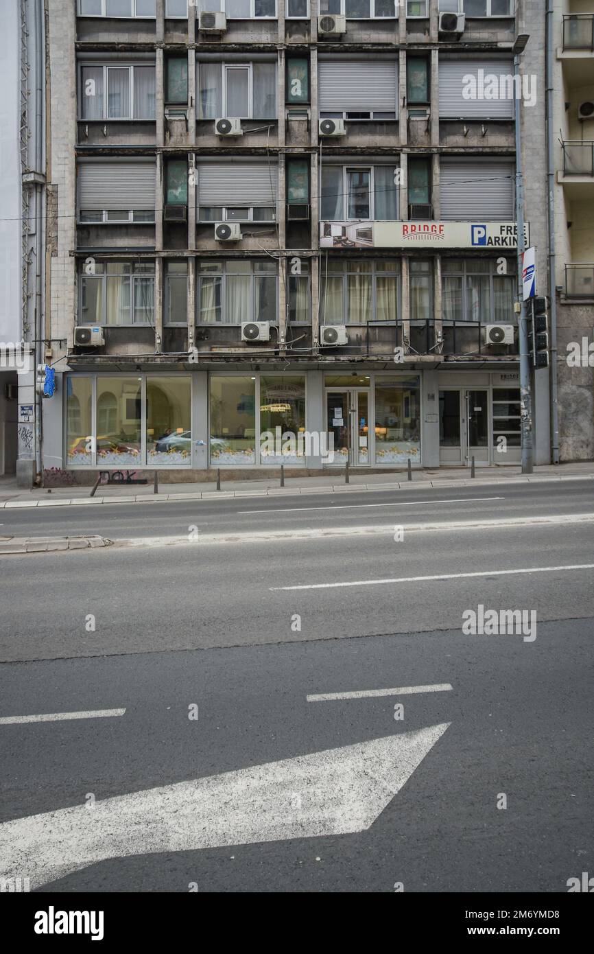 Architecture of Belgrade, Serbia. Brutalist, socialist, post was ...