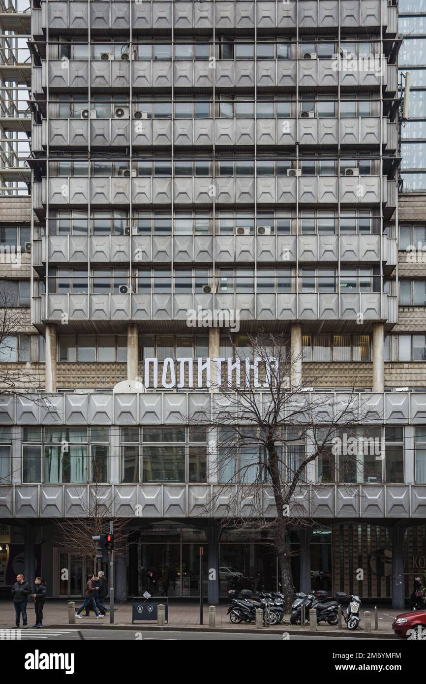 Architecture of Belgrade, Serbia. Brutalist, socialist, post was ...