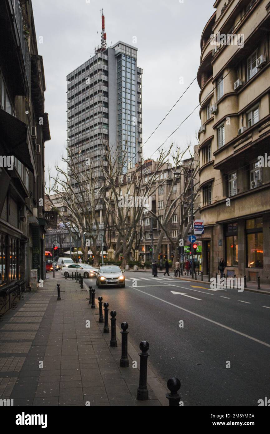 Architecture of Belgrade, Serbia. Brutalist, socialist, post was ...