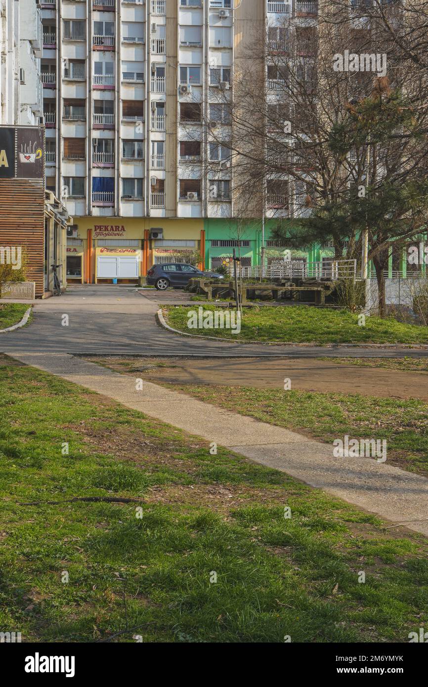 Architecture of Belgrade, Serbia. Brutalist, socialist, post was ...