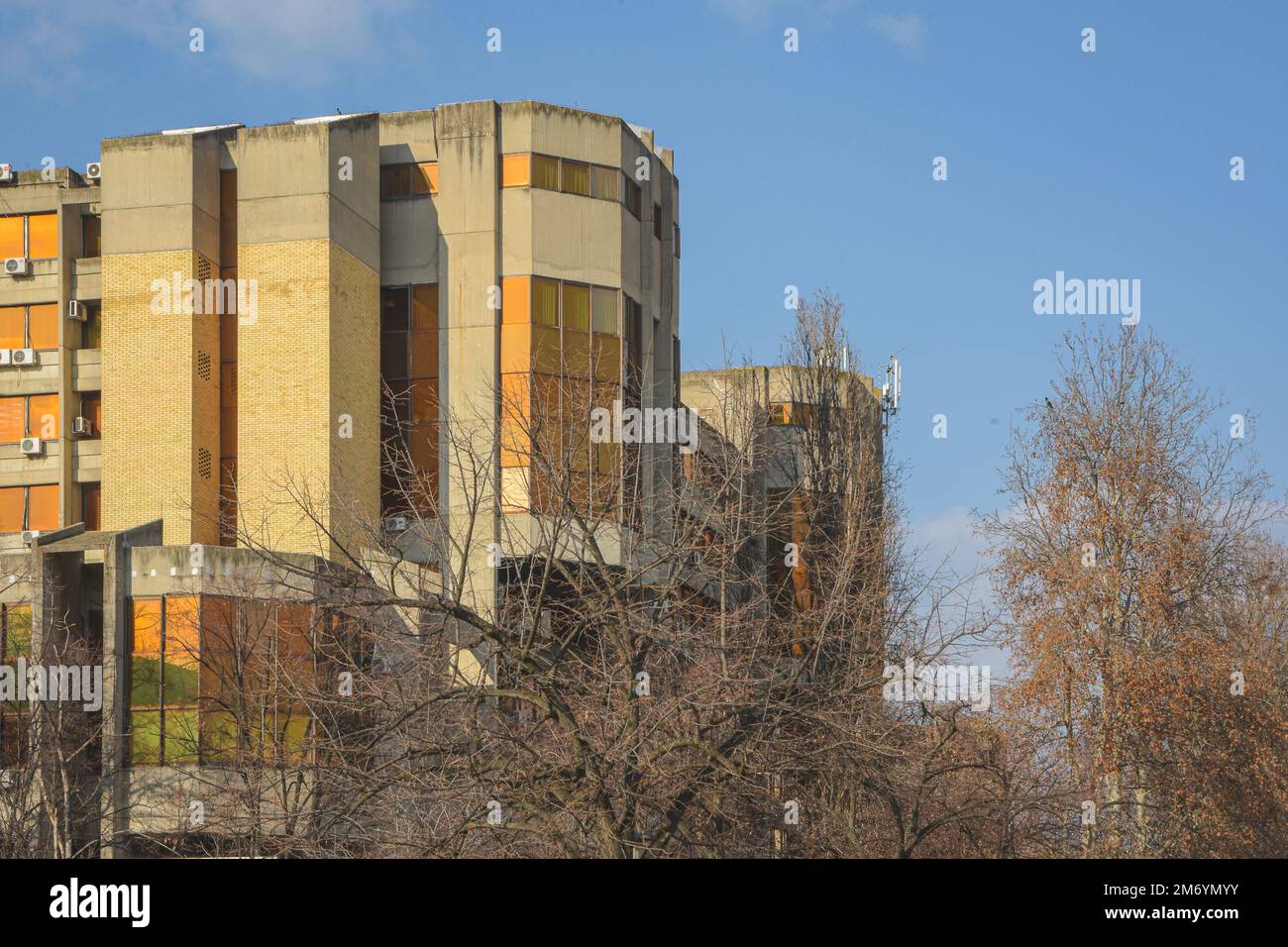 Architecture of Belgrade, Serbia. Brutalist, socialist, post was ...
