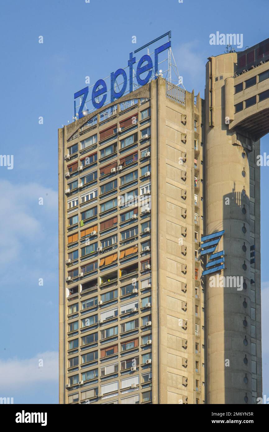 Western City Gate also known as the Genex Tower, Belgrade, Serbia Stock ...