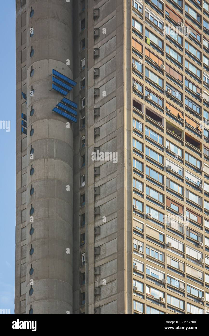 Western City Gate also known as the Genex Tower, Belgrade, Serbia Stock ...