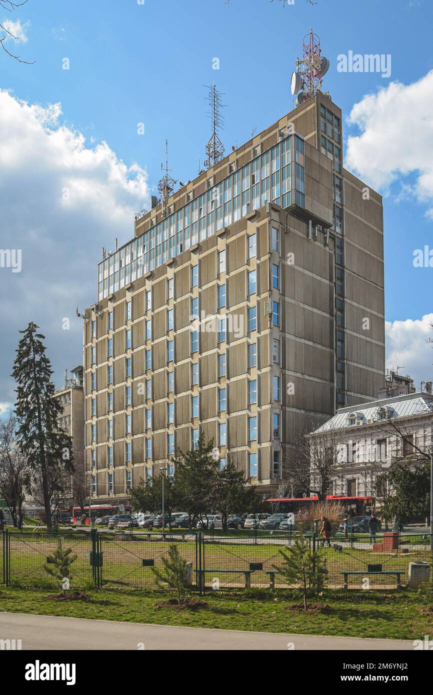 Architecture of Belgrade, Serbia. Brutalist, socialist, post was ...