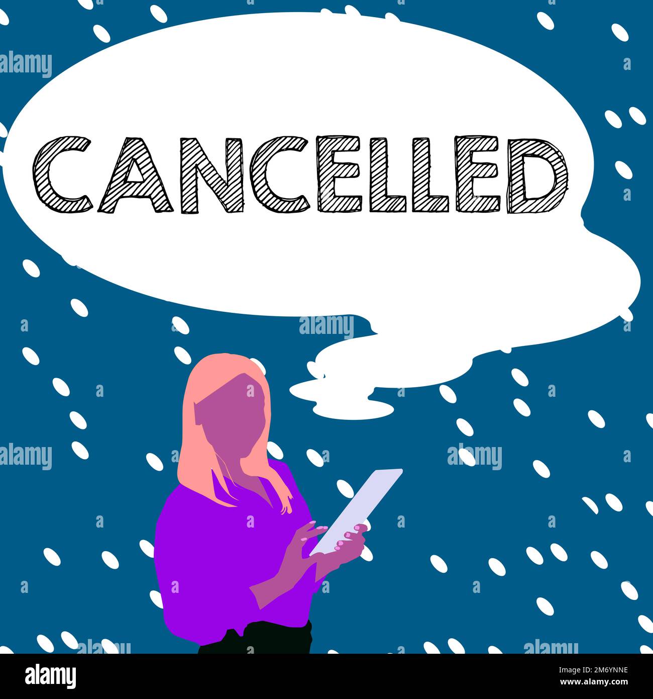 Writing displaying text Cancelled. Business approach decide or announce ... Writing displaying text Cancelled. Business approach decide or announce ...